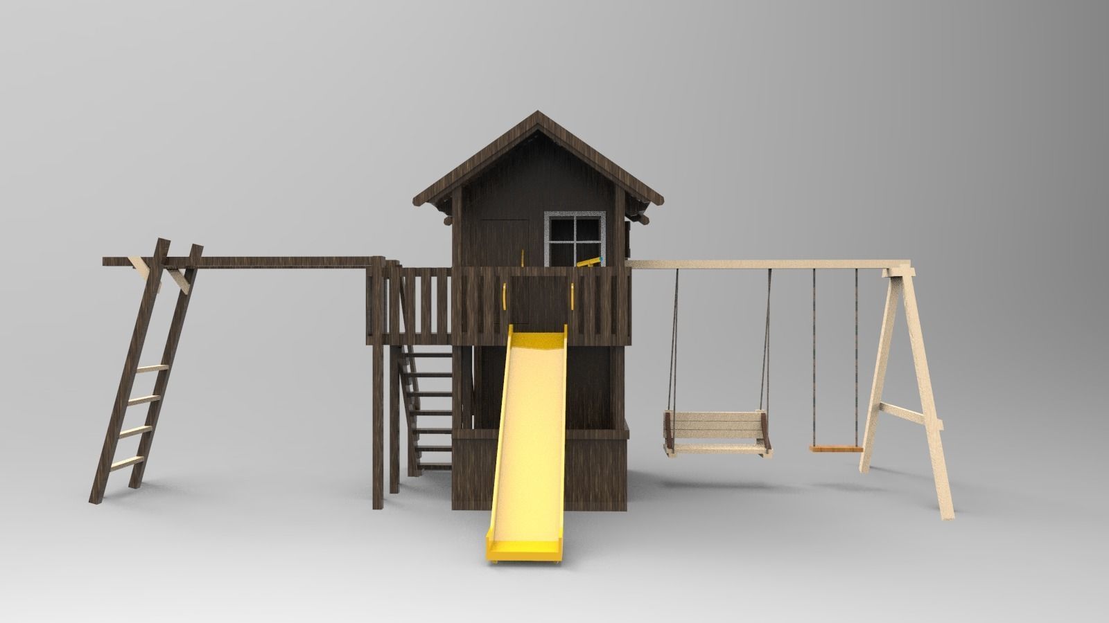 Simple Wood Playground 3D model | CGTrader