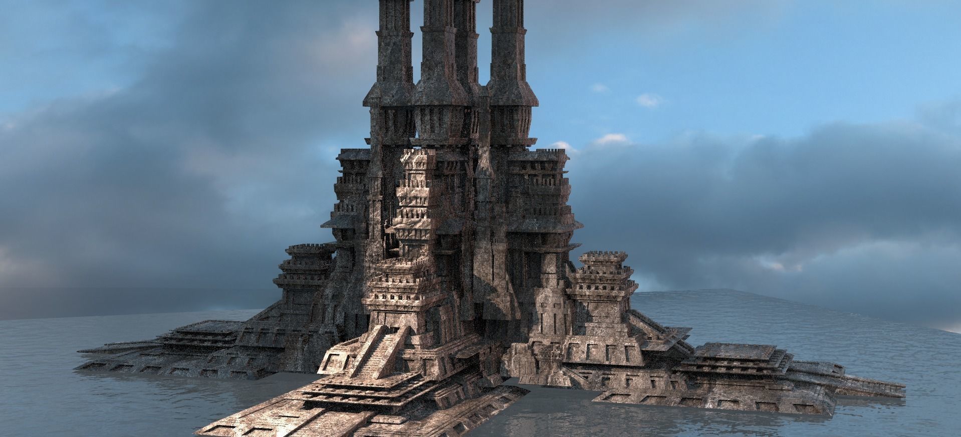 Philistine Empire City Cliffs 2 3D model | CGTrader