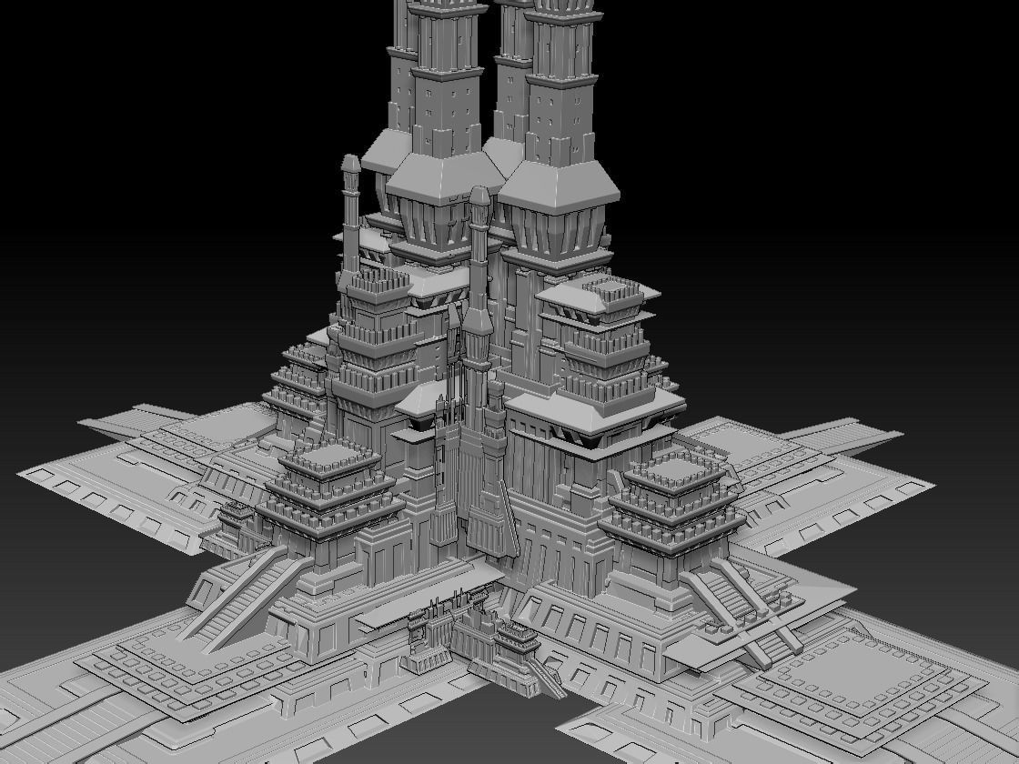 Philistine Empire City Cliffs 2 3D model | CGTrader