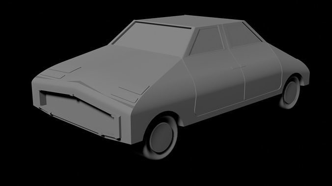 3D model cartoon style car VR / AR / low-poly | CGTrader