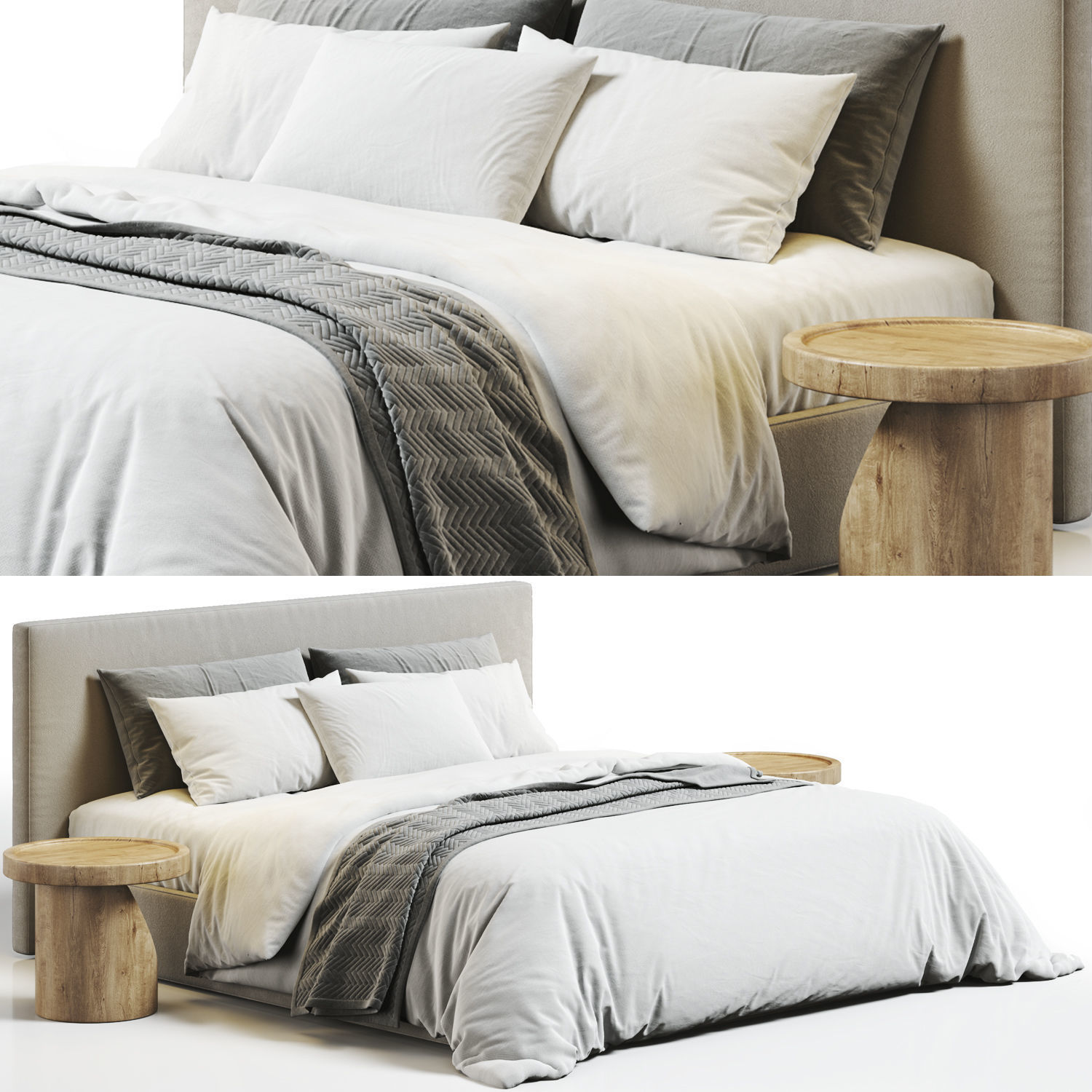 RH Sullivan Fabric Bed 3D model | CGTrader