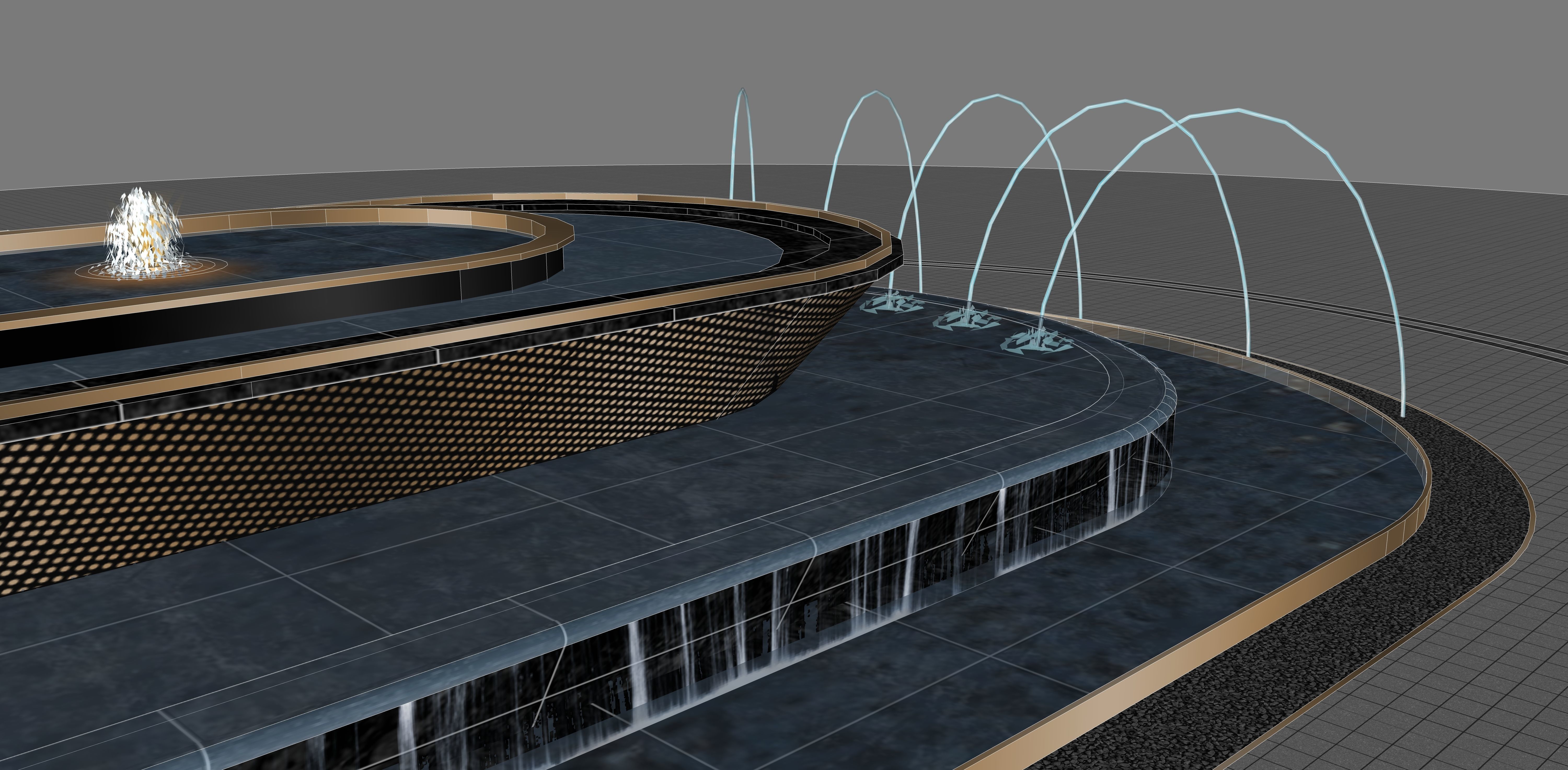 Modern Waterscape 3D model | CGTrader