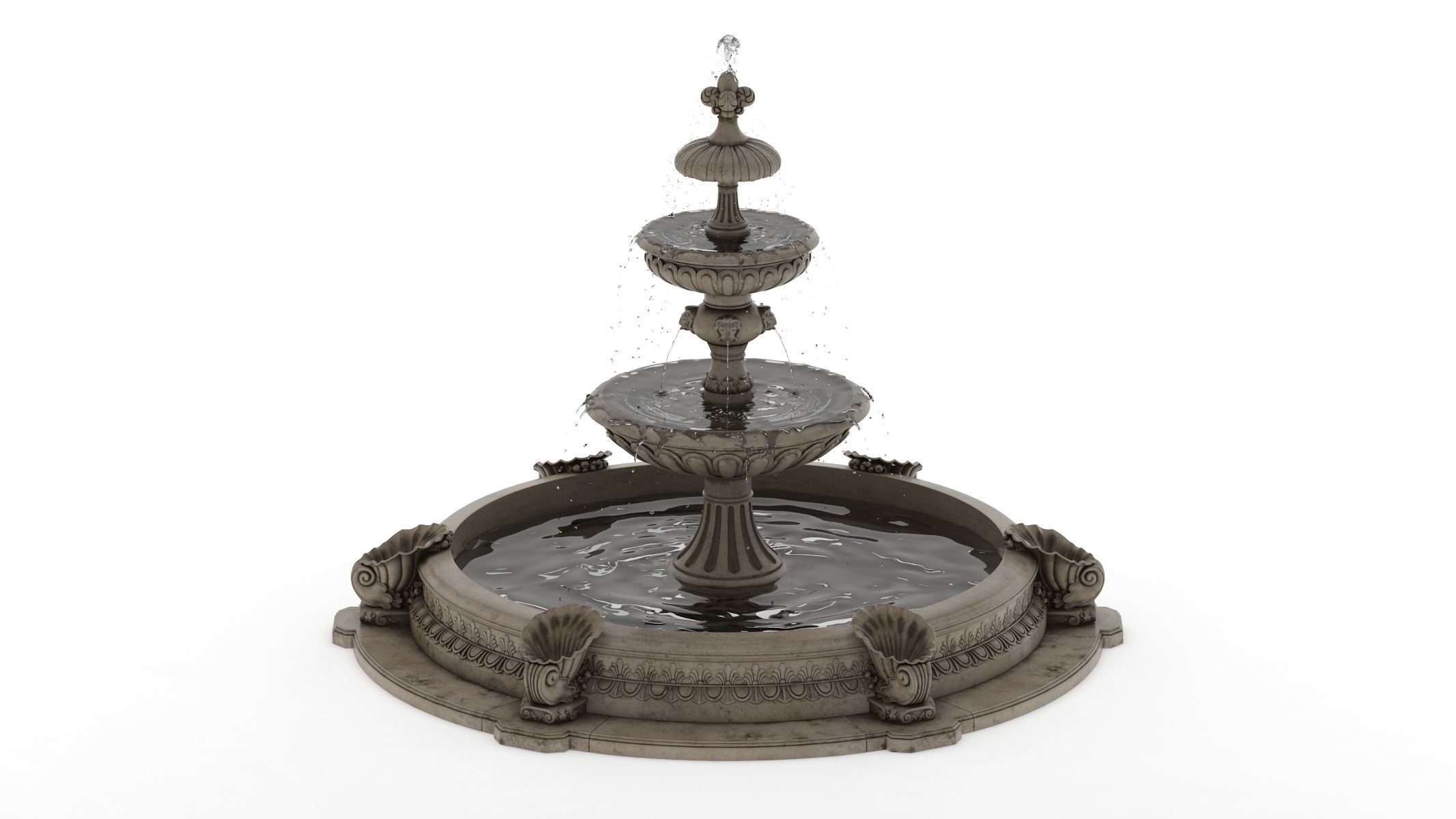 3D model Fountain 03 PBR Realistic VR / AR / low-poly | CGTrader