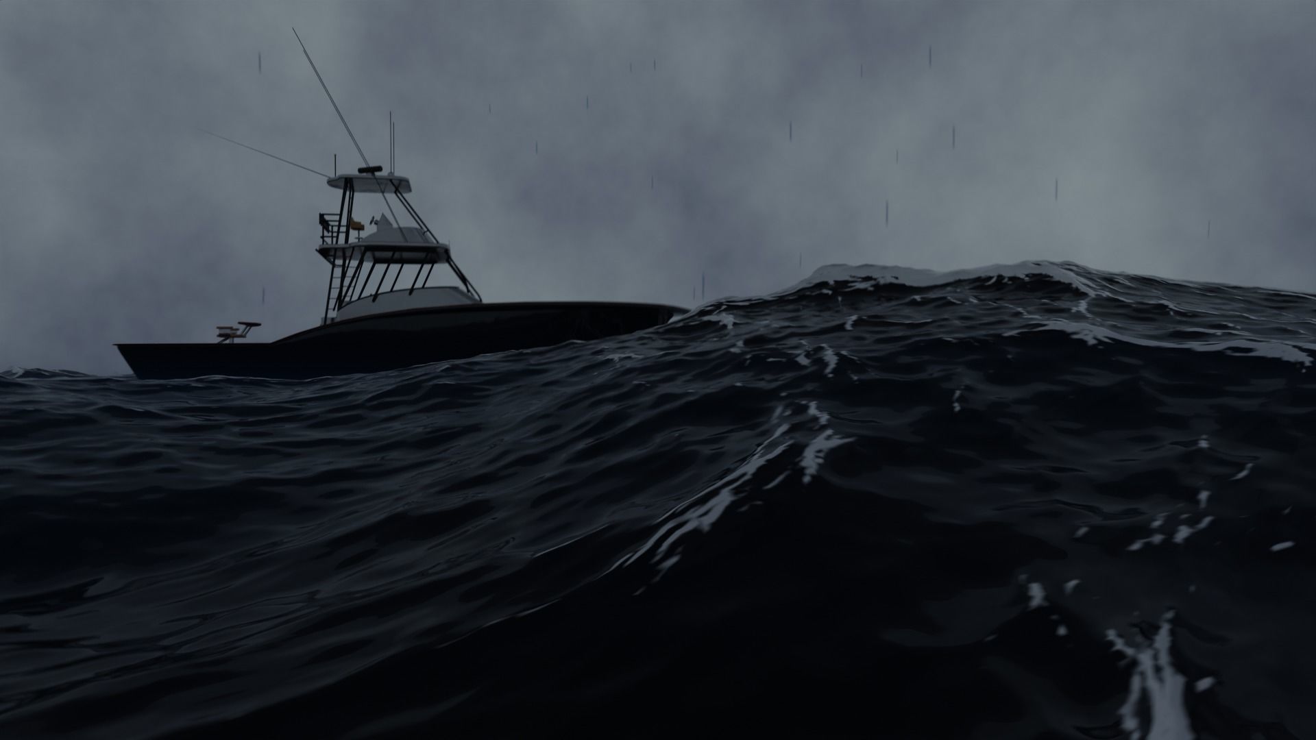 Realistic Stormy Ocean and Boat 3D Animation 3D model animated | CGTrader
