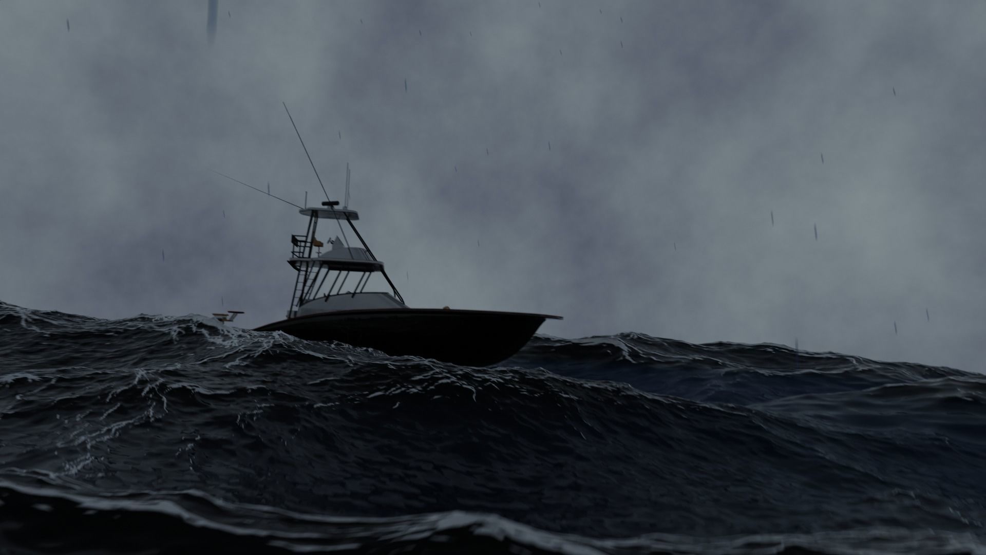 Realistic Stormy Ocean and Boat 3D Animation 3D model animated | CGTrader