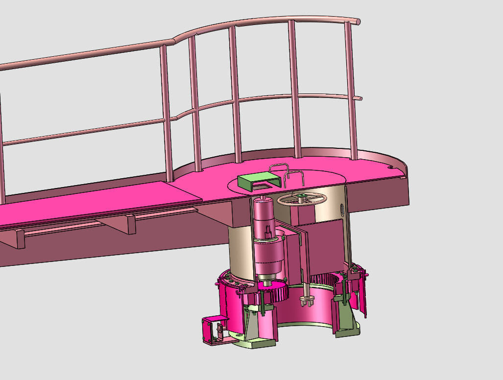 Rotating maintenance platform 3D model | CGTrader