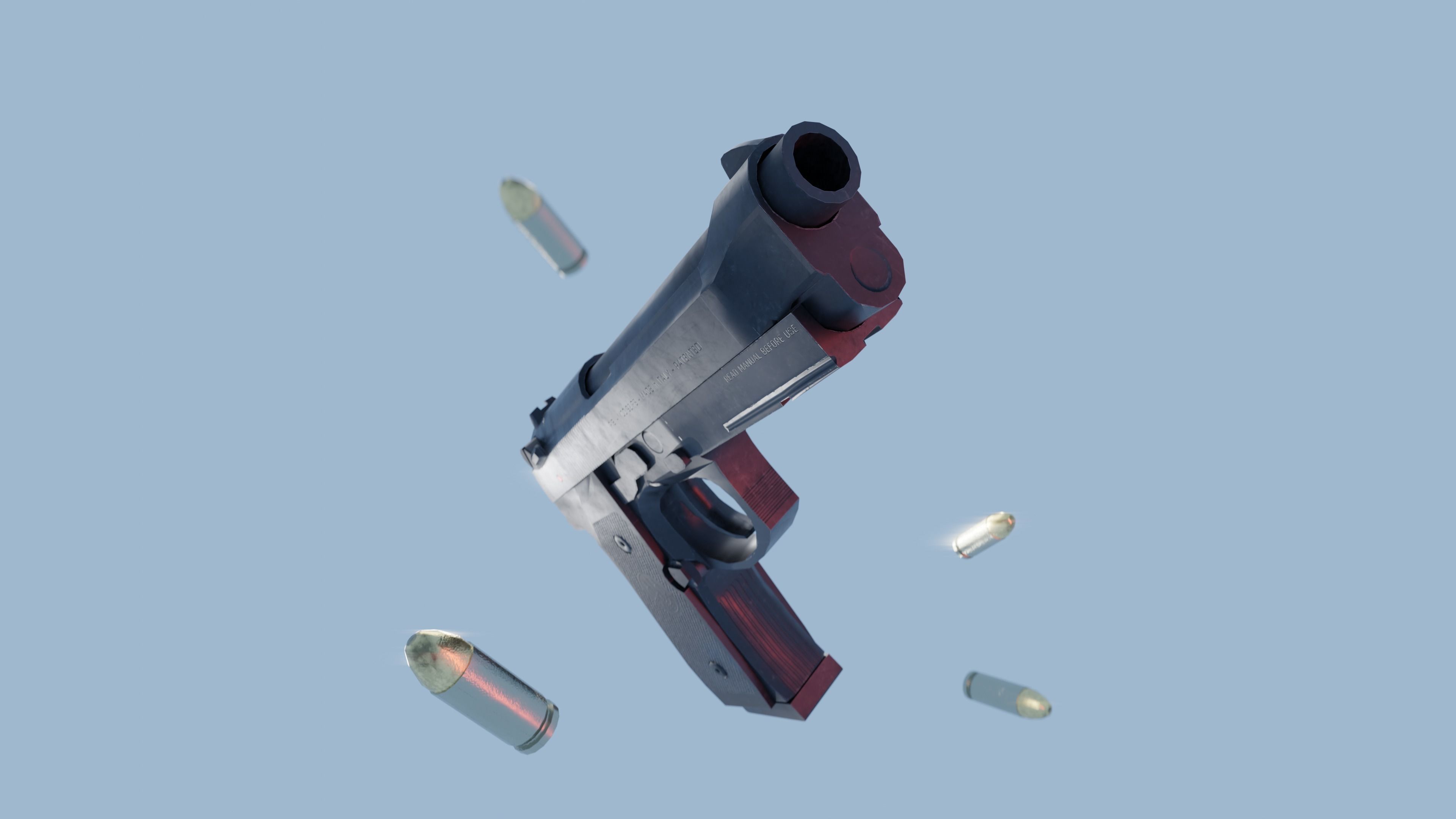 3D model Beretta 92 Pistol VR / AR / low-poly | CGTrader
