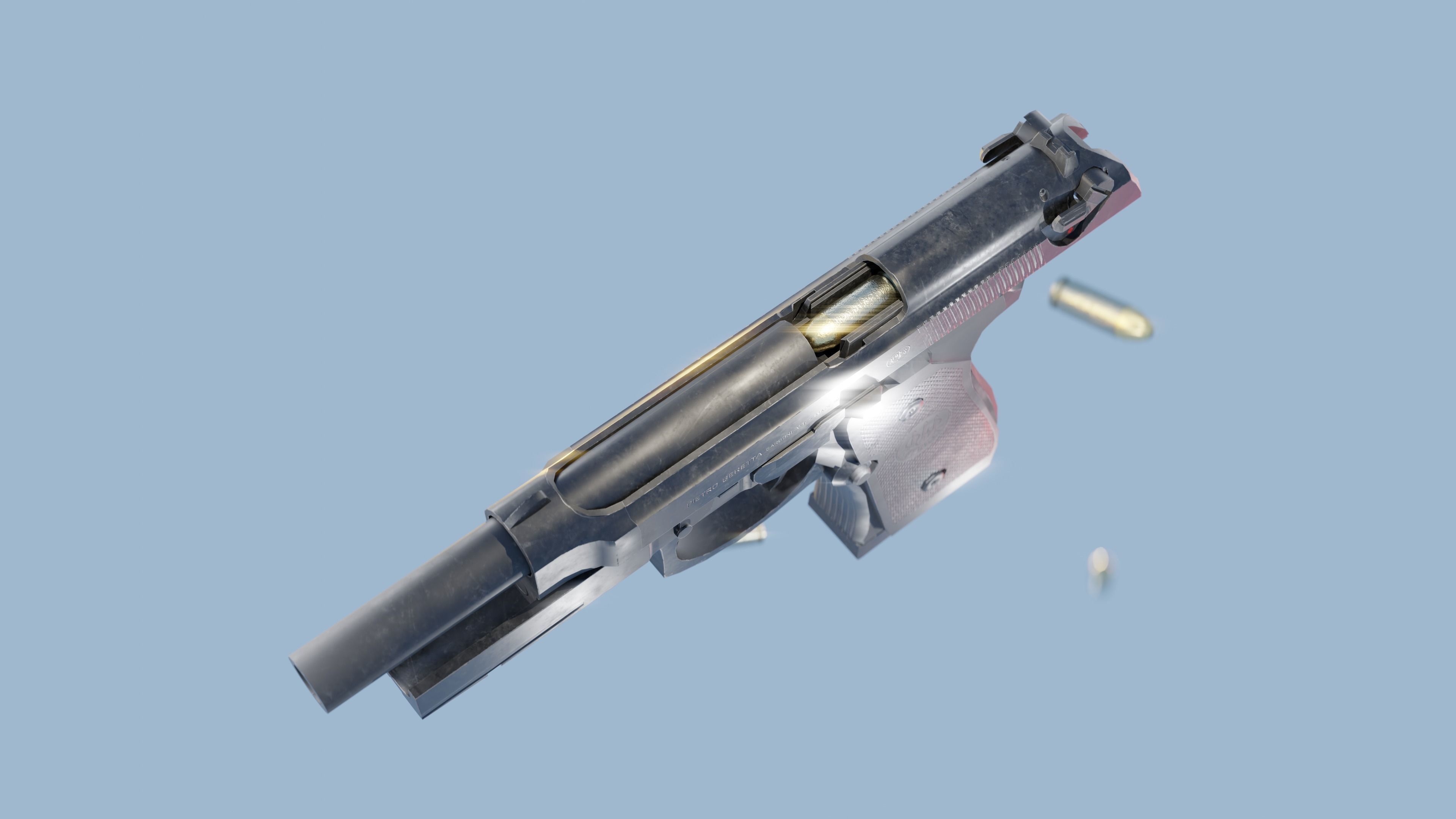 3D model Beretta 92 Pistol VR / AR / low-poly | CGTrader