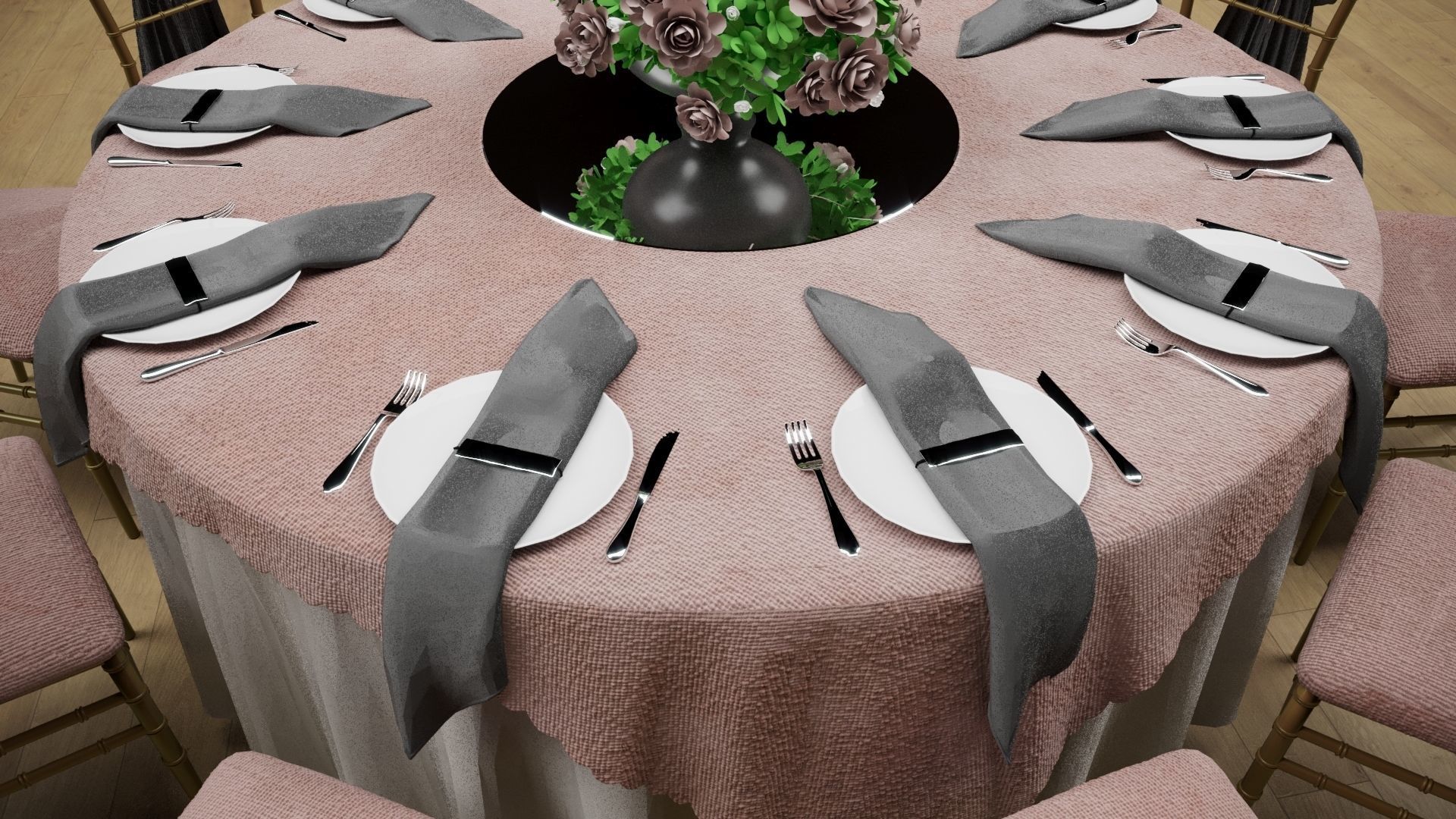 Wedding Dinner Table 3D model | CGTrader