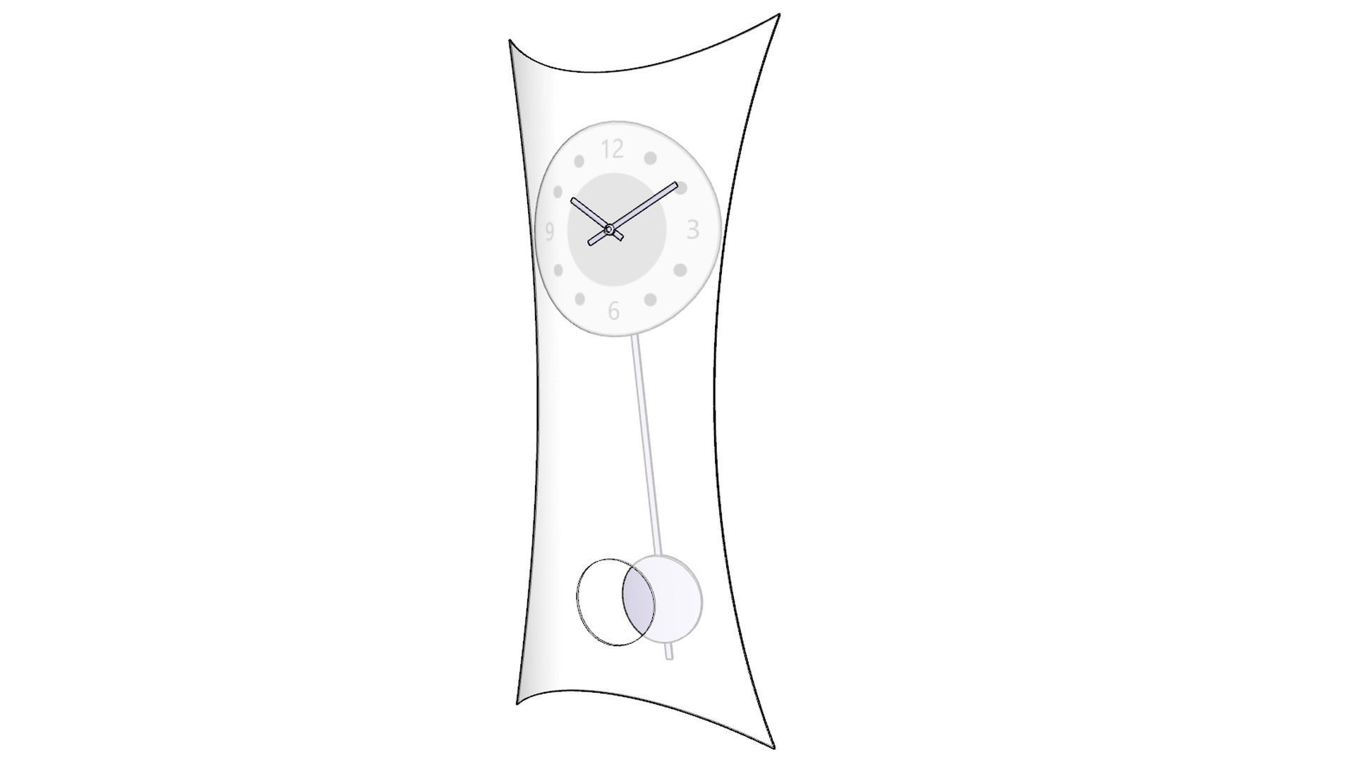 Wall pendulum clock 3D model | CGTrader