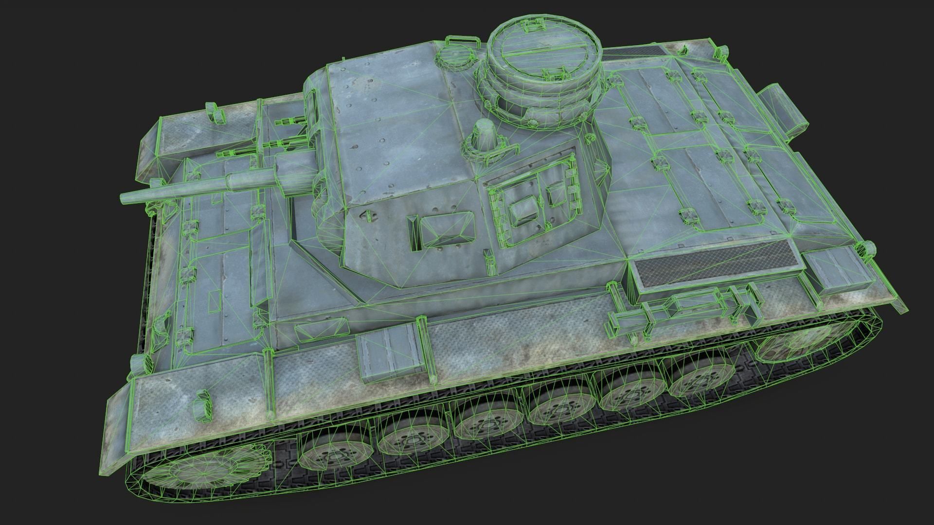 3D model Panzer 3 tank VR / AR / low-poly | CGTrader