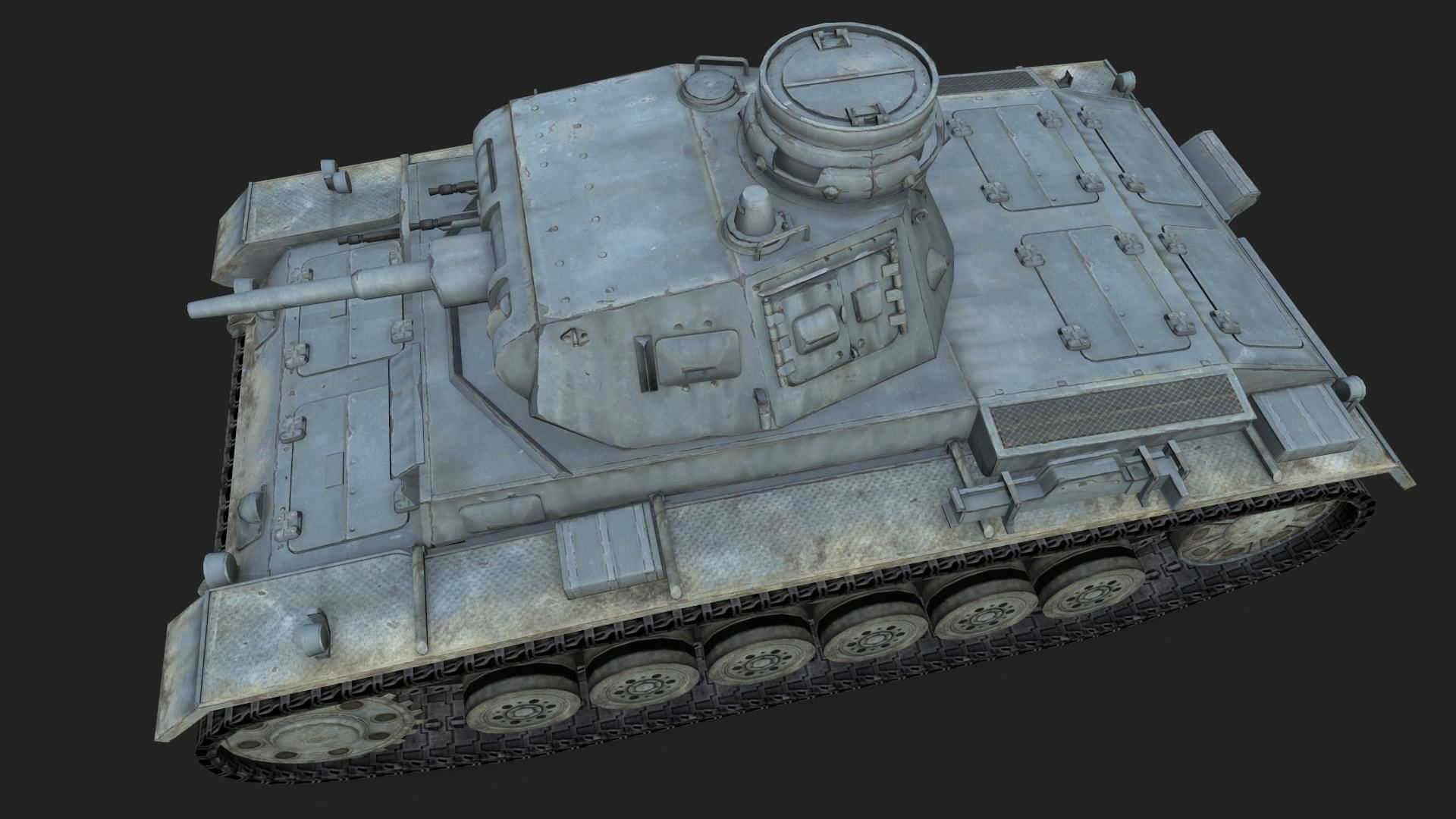 3D model Panzer 3 tank VR / AR / low-poly | CGTrader