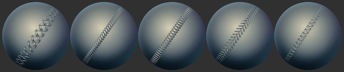 3D model 110 Seamless Cloth Stiches and Seams Pack VR / AR / low-poly ...