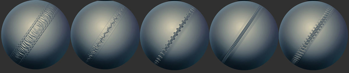 3D model 110 Seamless Cloth Stiches and Seams Pack VR / AR / low-poly ...