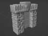 3D model Medieval Door or Castle Gate Low-poly Rock Game-ready Model VR ...