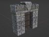 3D model Medieval Door or Castle Gate Low-poly Rock Game-ready Model VR ...
