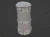 3D model Medieval Stone Pillar - low-poly game-ready model asset VR ...
