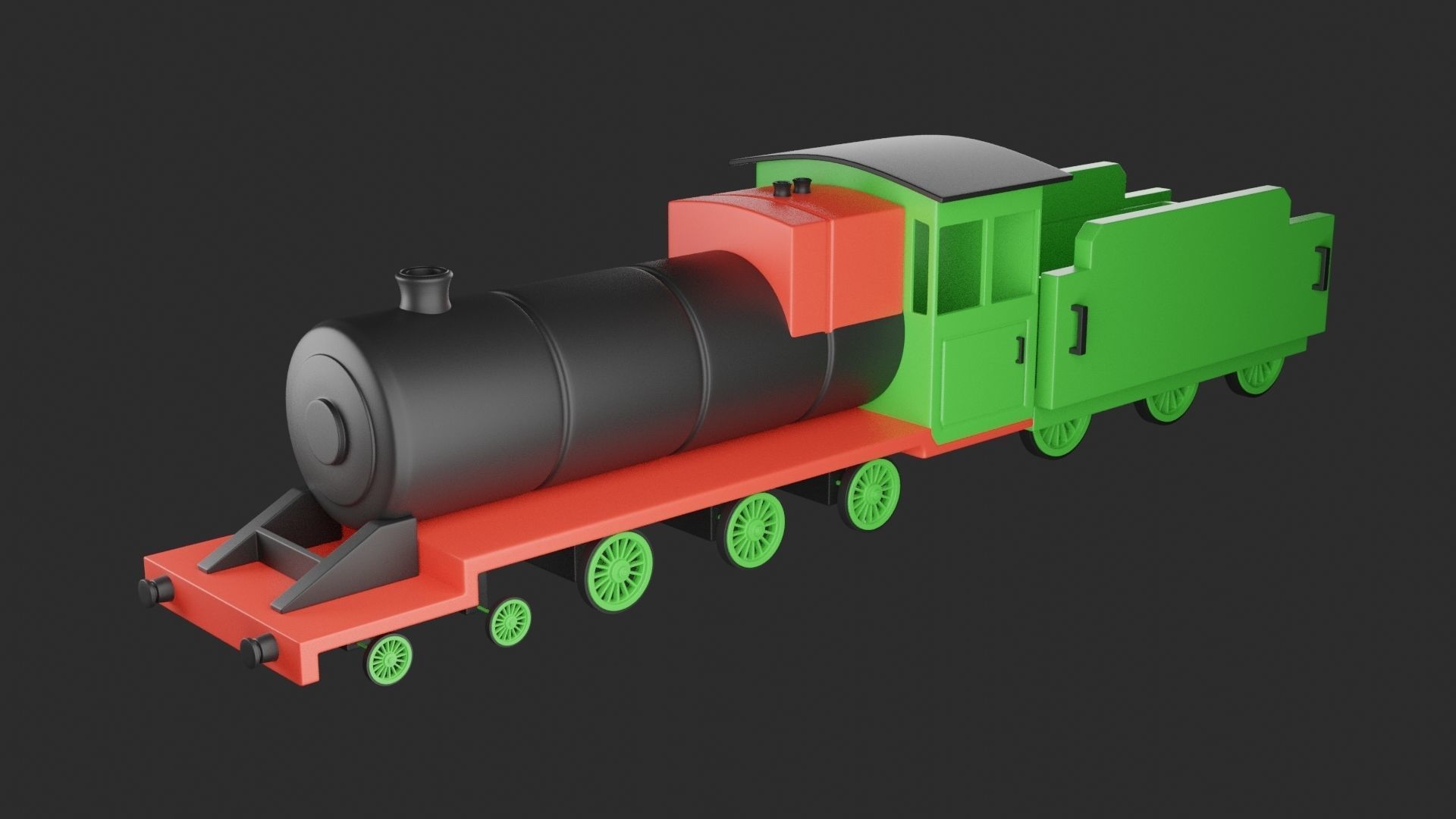 Train with engine 3D model 3D printable | CGTrader