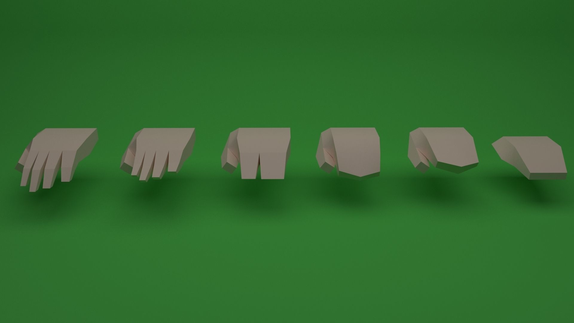 Types of low poly hand 3D model | CGTrader