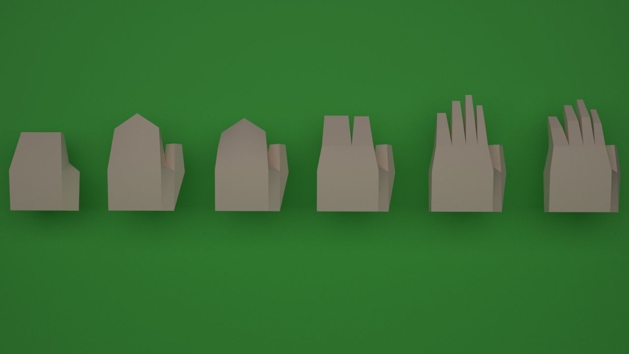 Types of low poly hand 3D model | CGTrader
