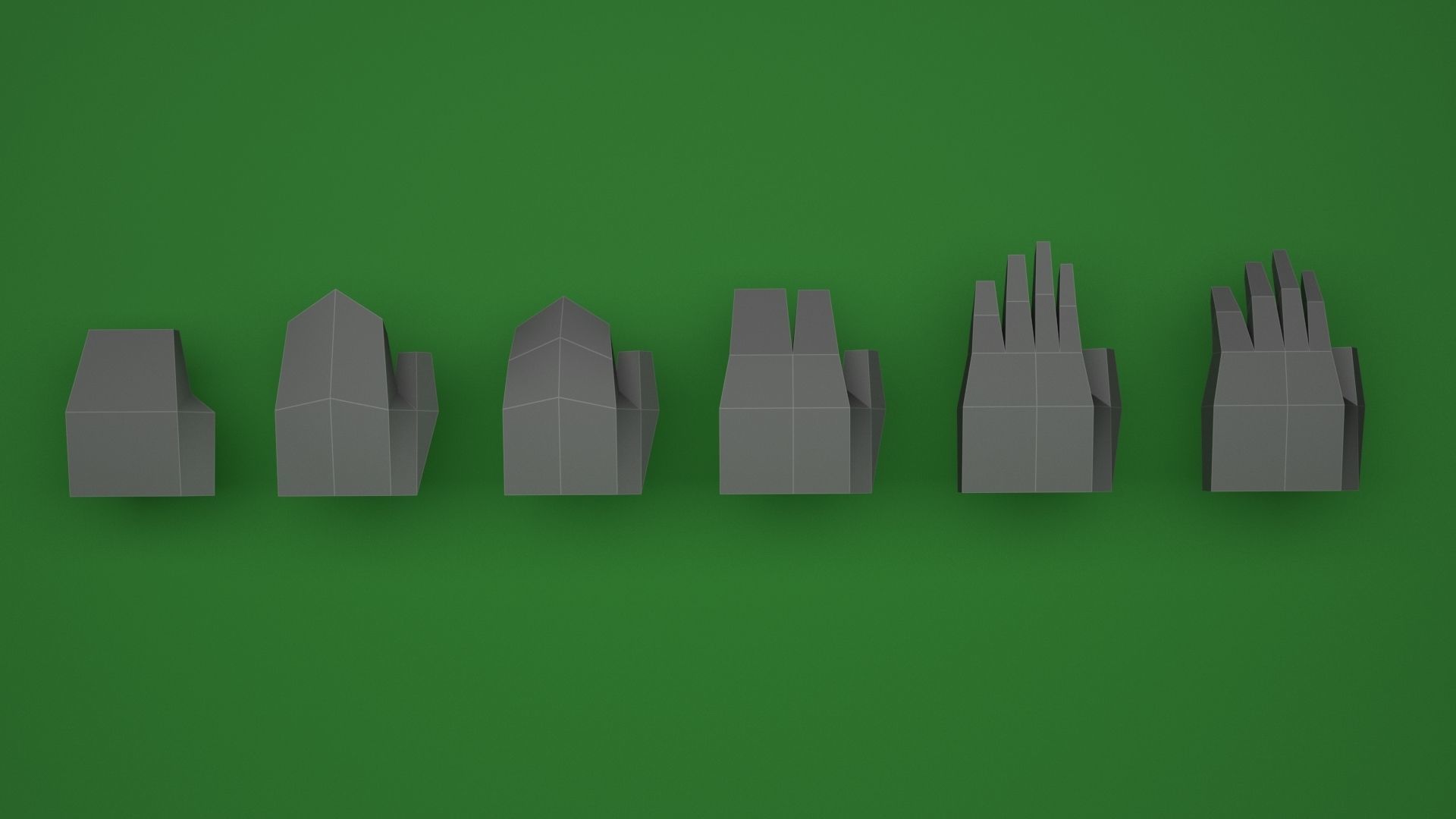 Types of low poly hand 3D model | CGTrader
