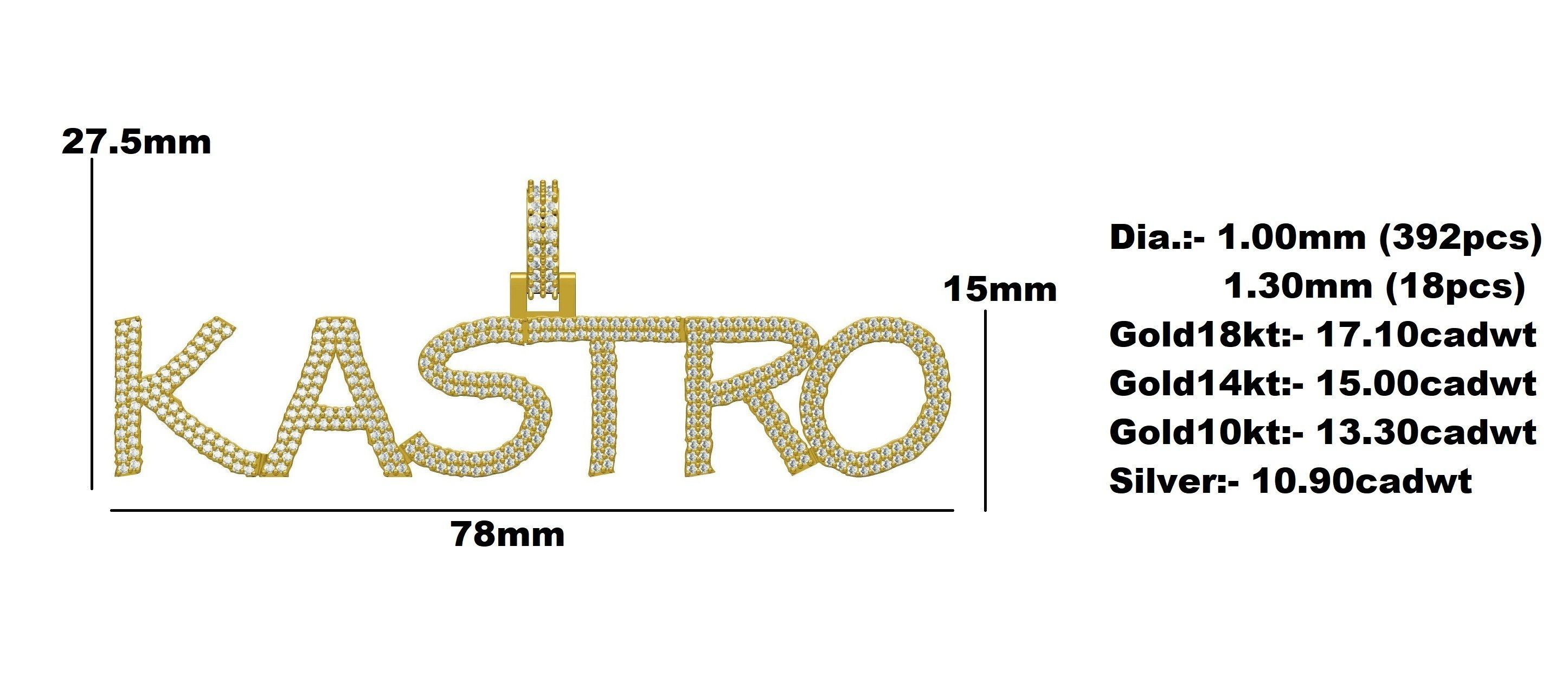 Name Plate Prong Setting Pendant 3D model 3D printable | CGTrader