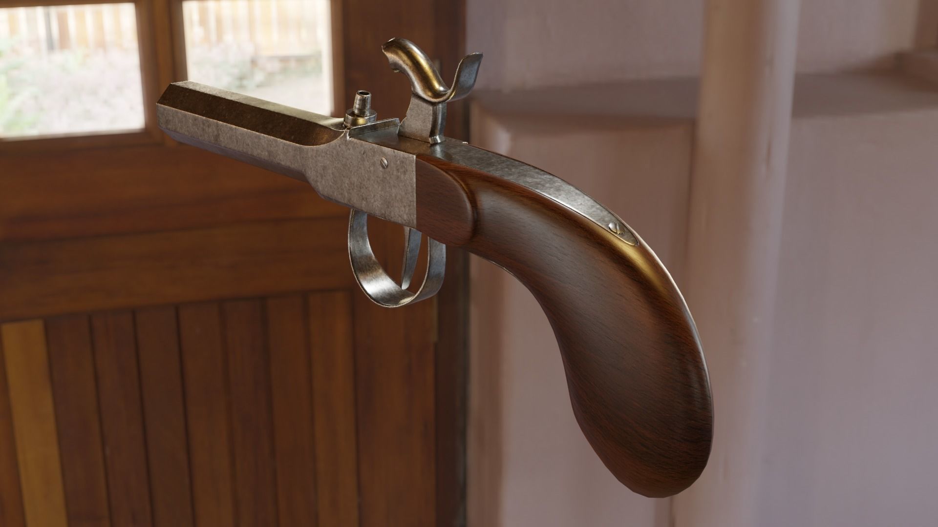 Single Derringer 3D model | CGTrader