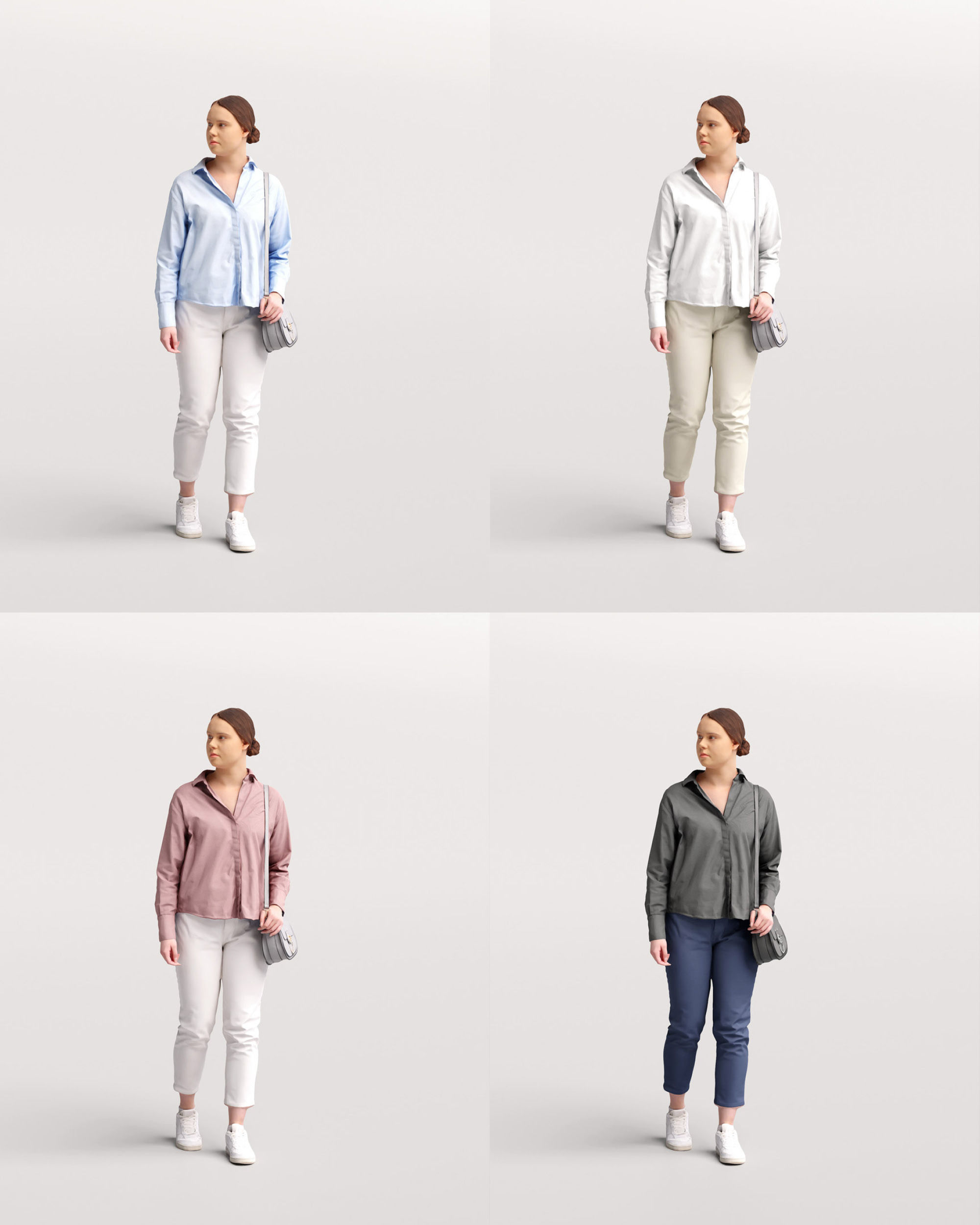 Humano 12- Collection 2201 - WALKING PEOPLE - 12 x 3D models 3D model ...