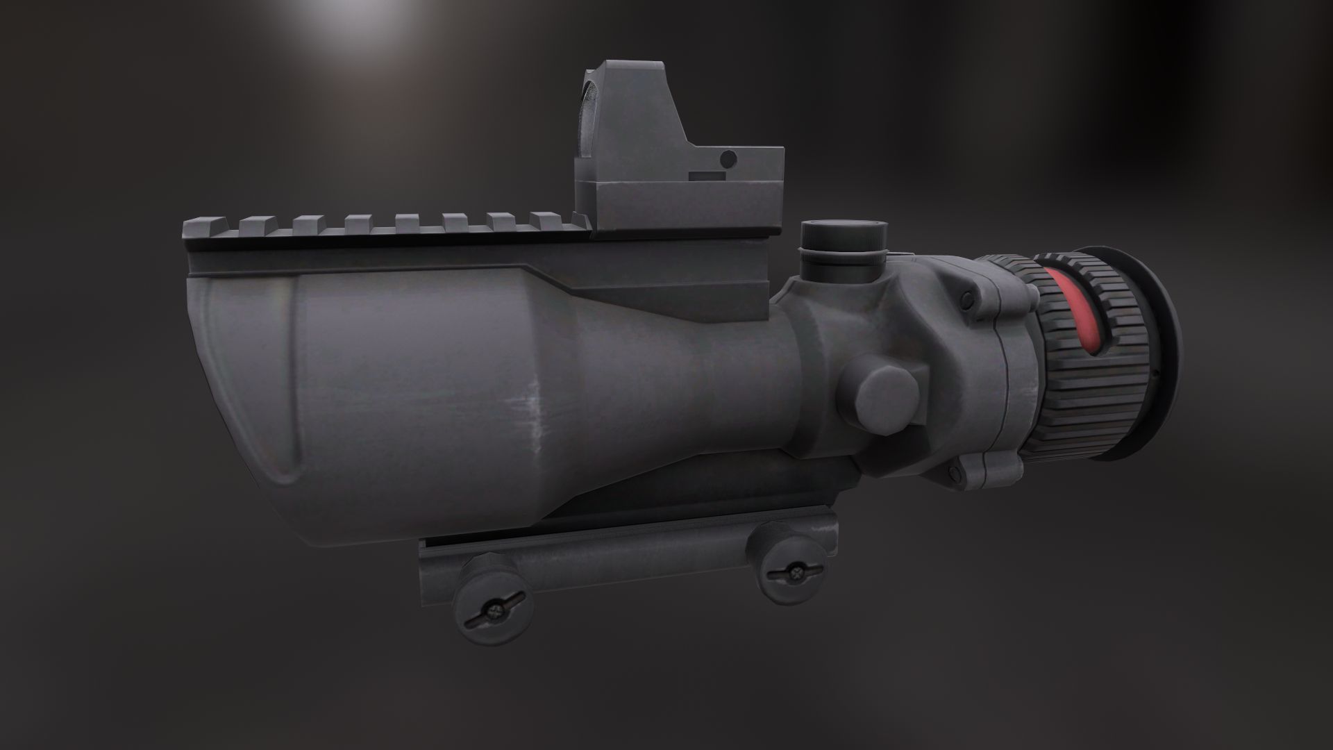 3D model Rifle Scope ACOG TA648-G VR / AR / low-poly | CGTrader