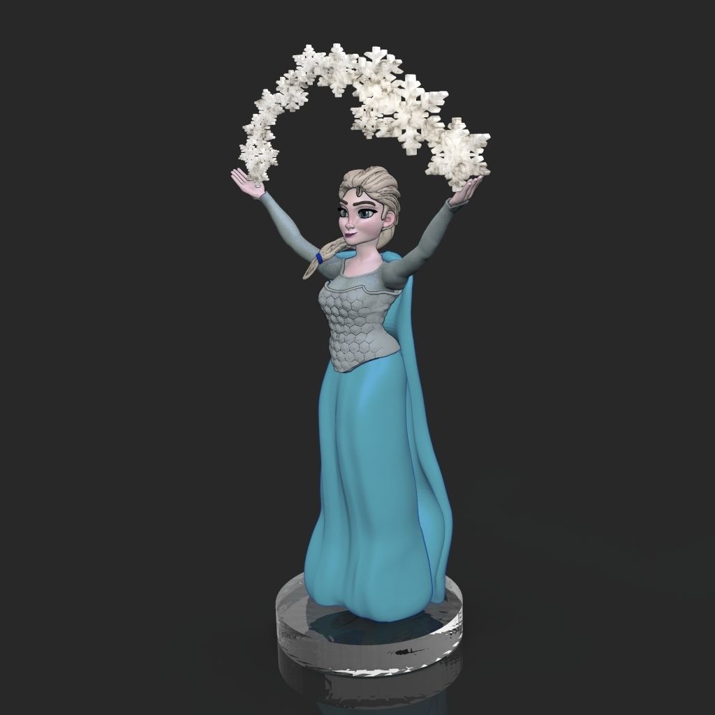 Elsa Frozen 3D model 3D printable | CGTrader