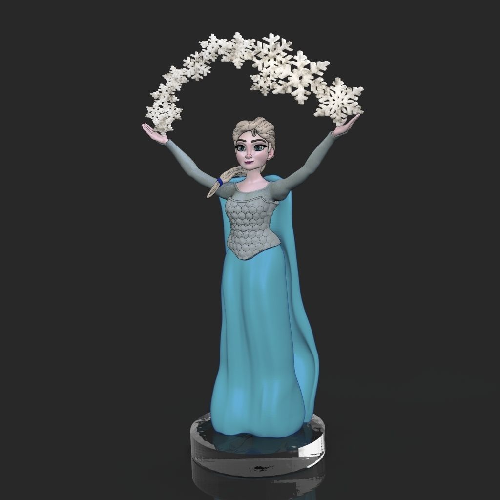 Elsa Frozen 3D model 3D printable | CGTrader