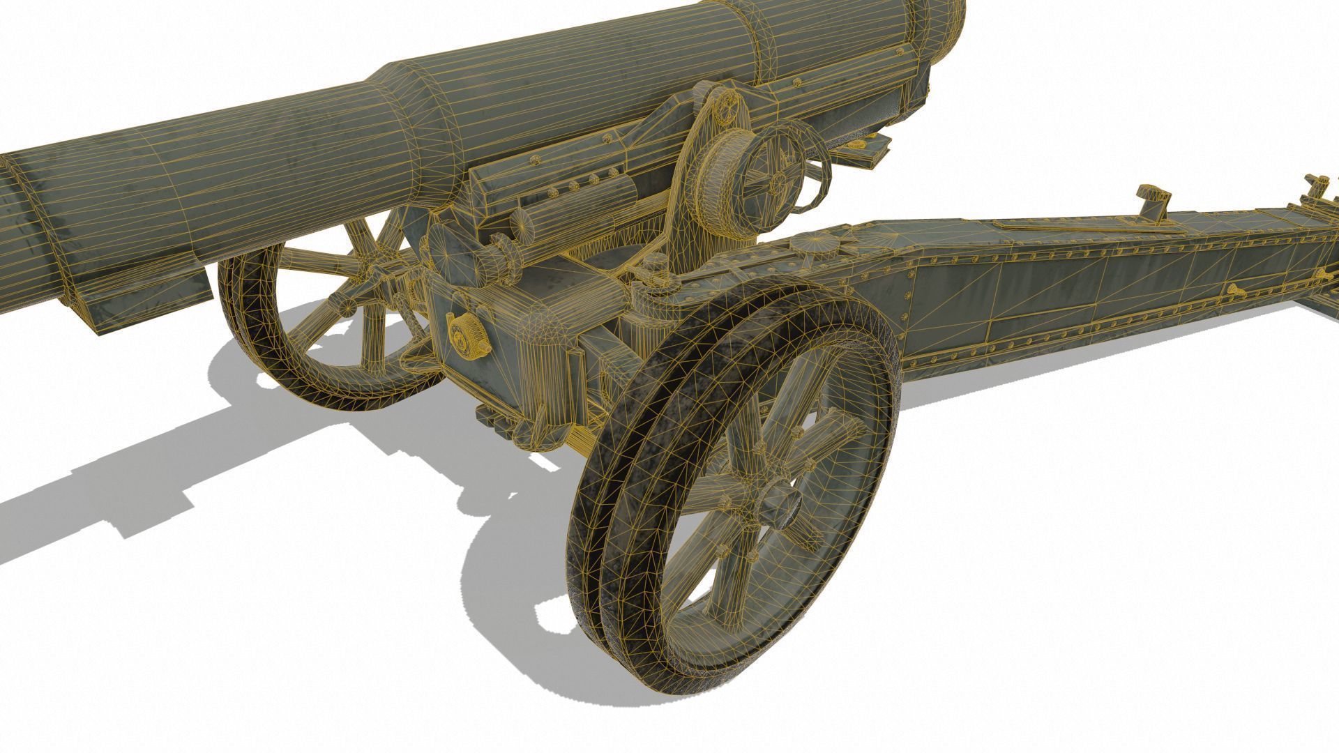 3D model Canon de 155mm VR / AR / low-poly | CGTrader