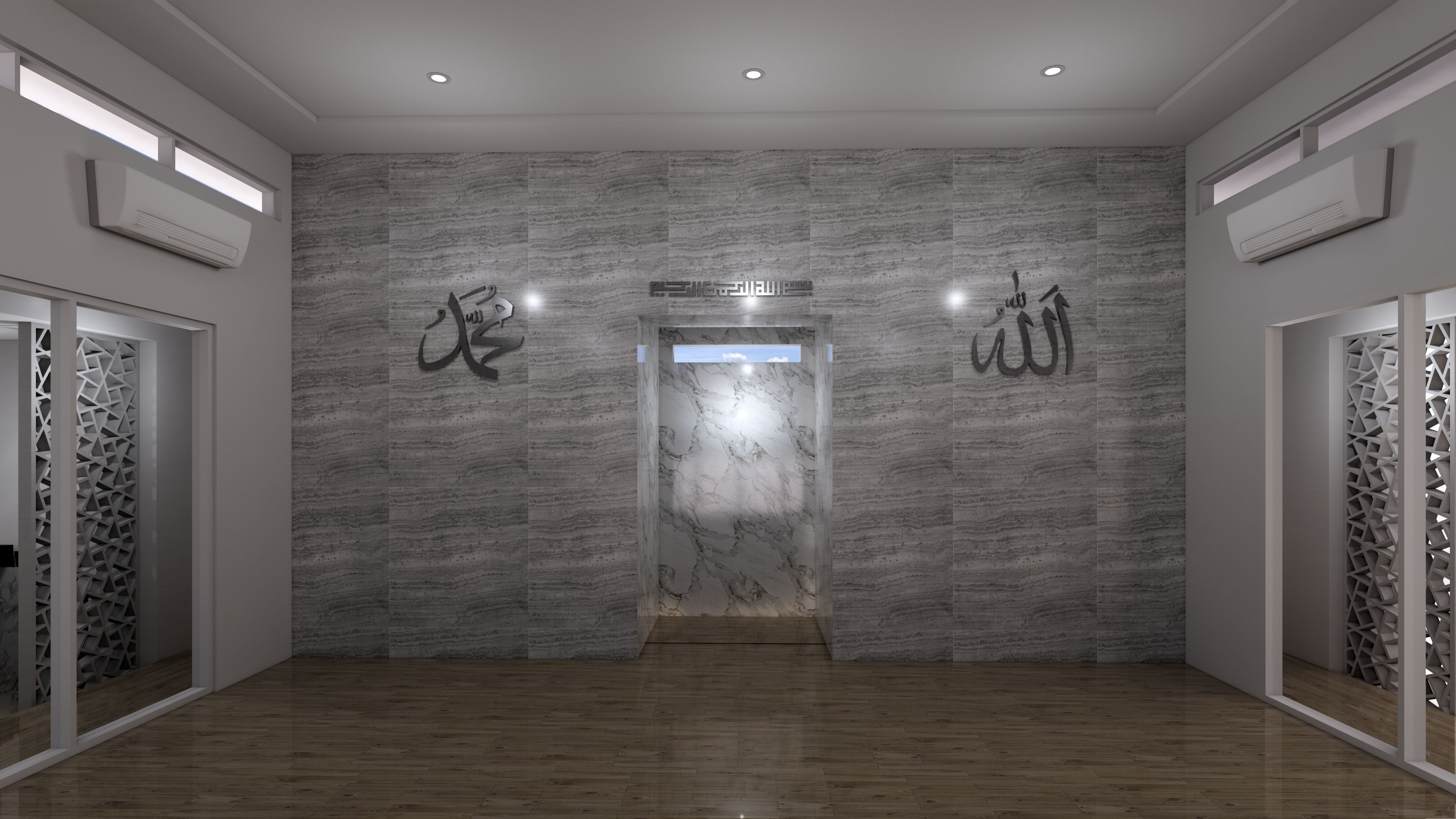 Simple Modern Islamic Prayer Room Mosque Mushola 3D model | CGTrader