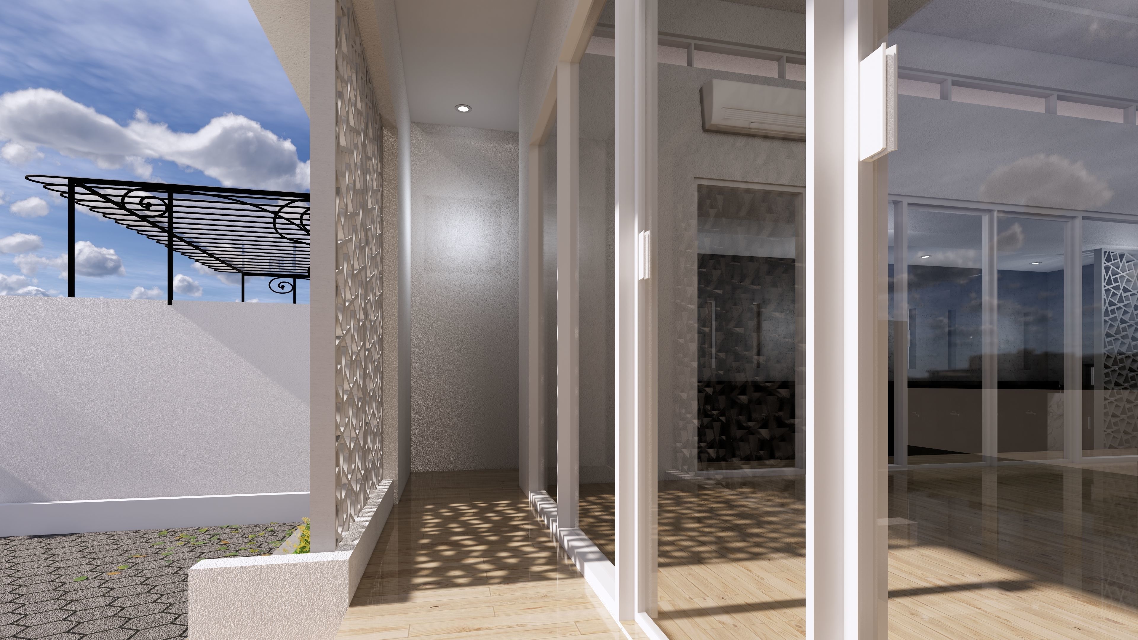 Simple Modern Islamic Prayer Room Mosque Mushola 3D model | CGTrader
