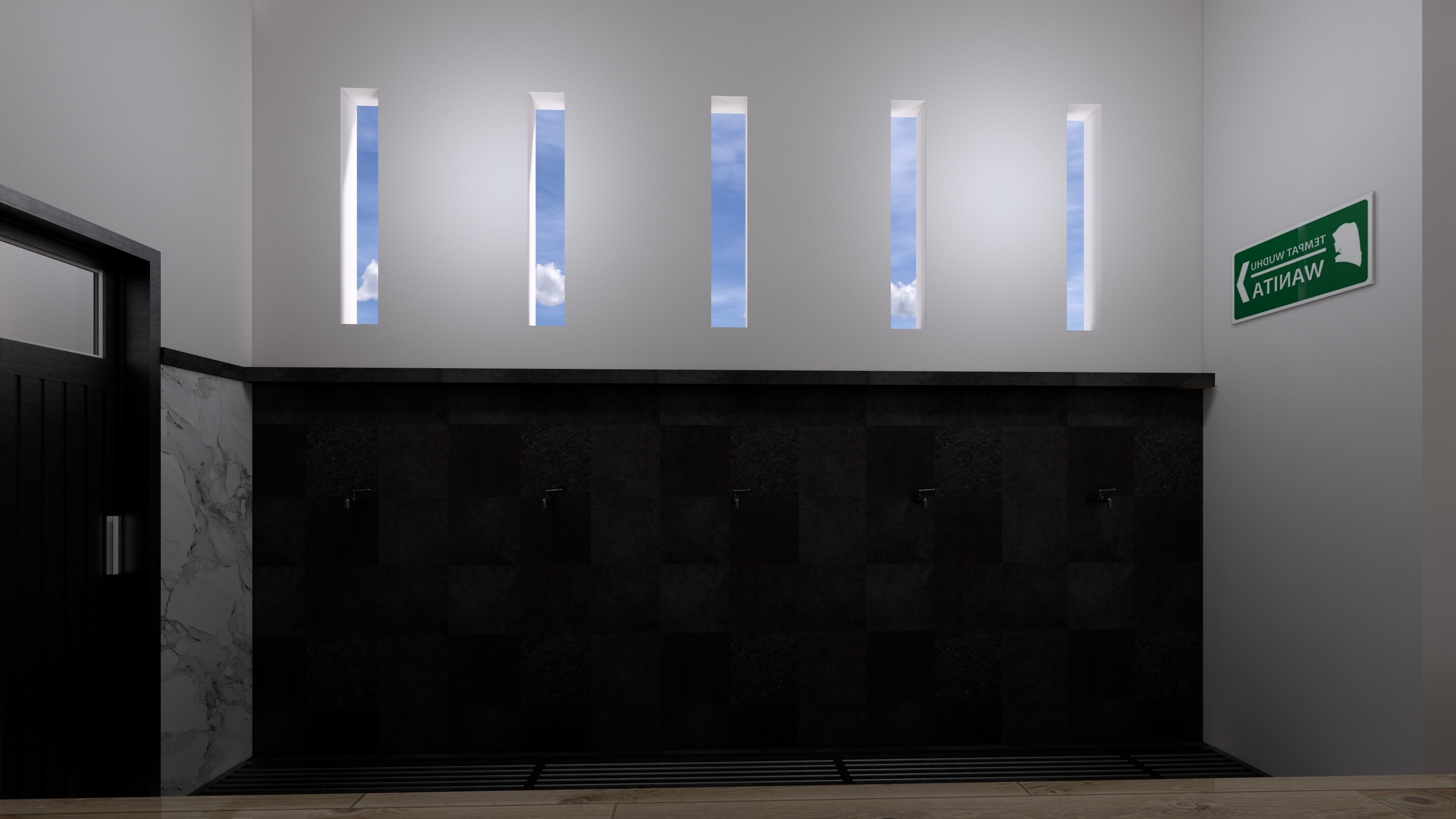 Simple Modern Islamic Prayer Room Mosque Mushola 3D model | CGTrader