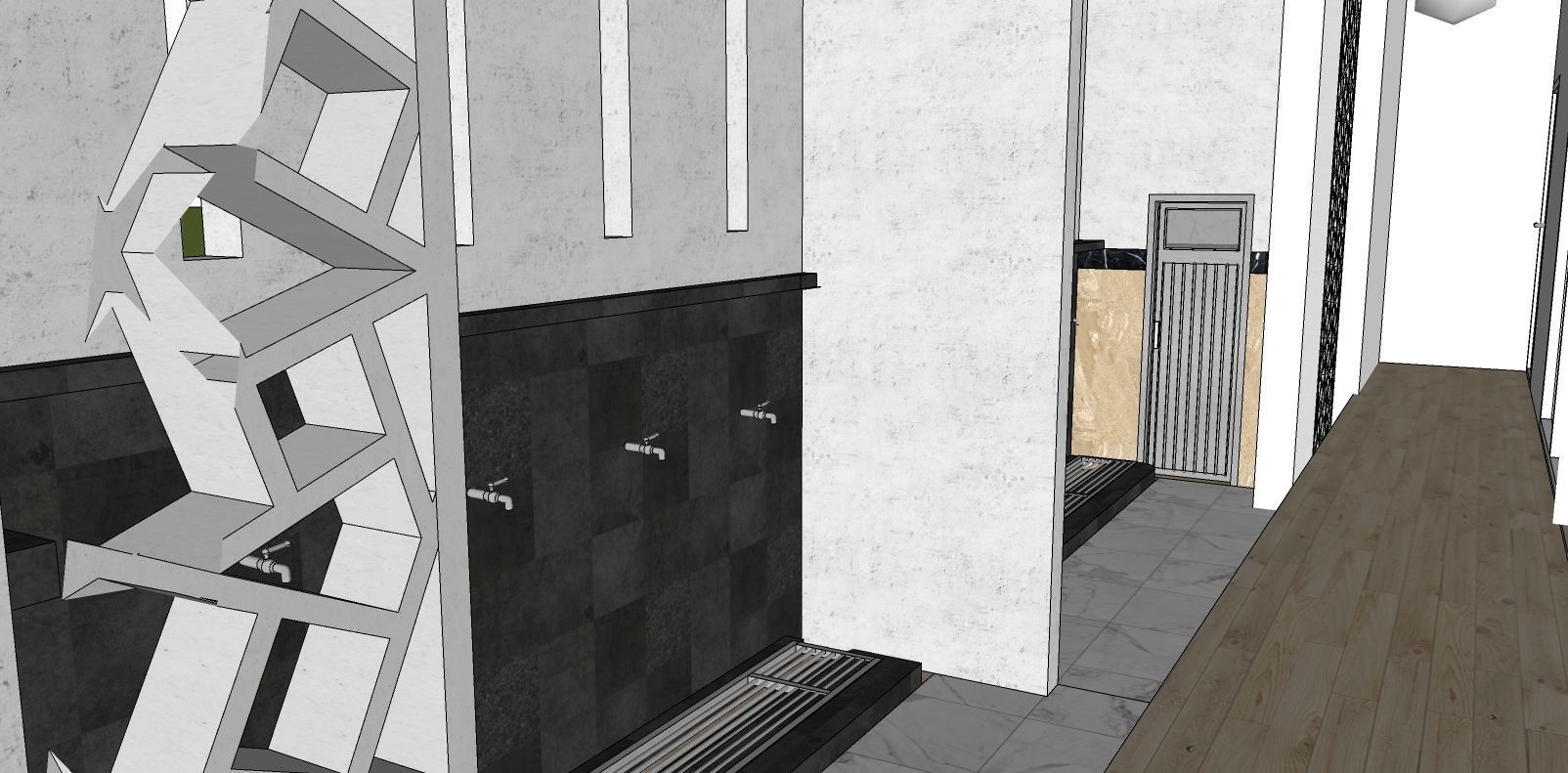 Simple Modern Islamic Prayer Room Mosque Mushola 3D model | CGTrader