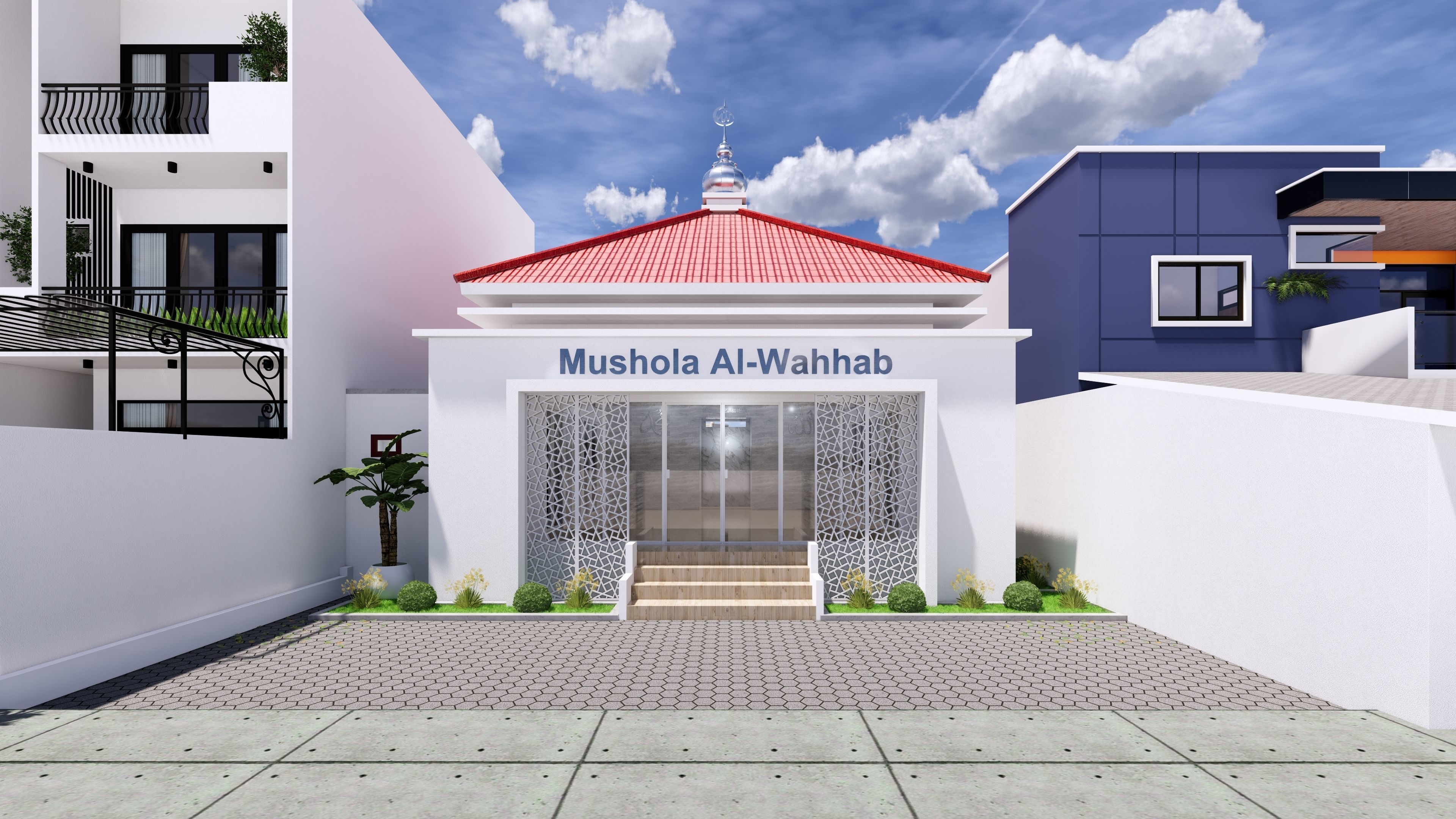 Simple Modern Islamic Prayer Room Mosque Mushola 3D model | CGTrader