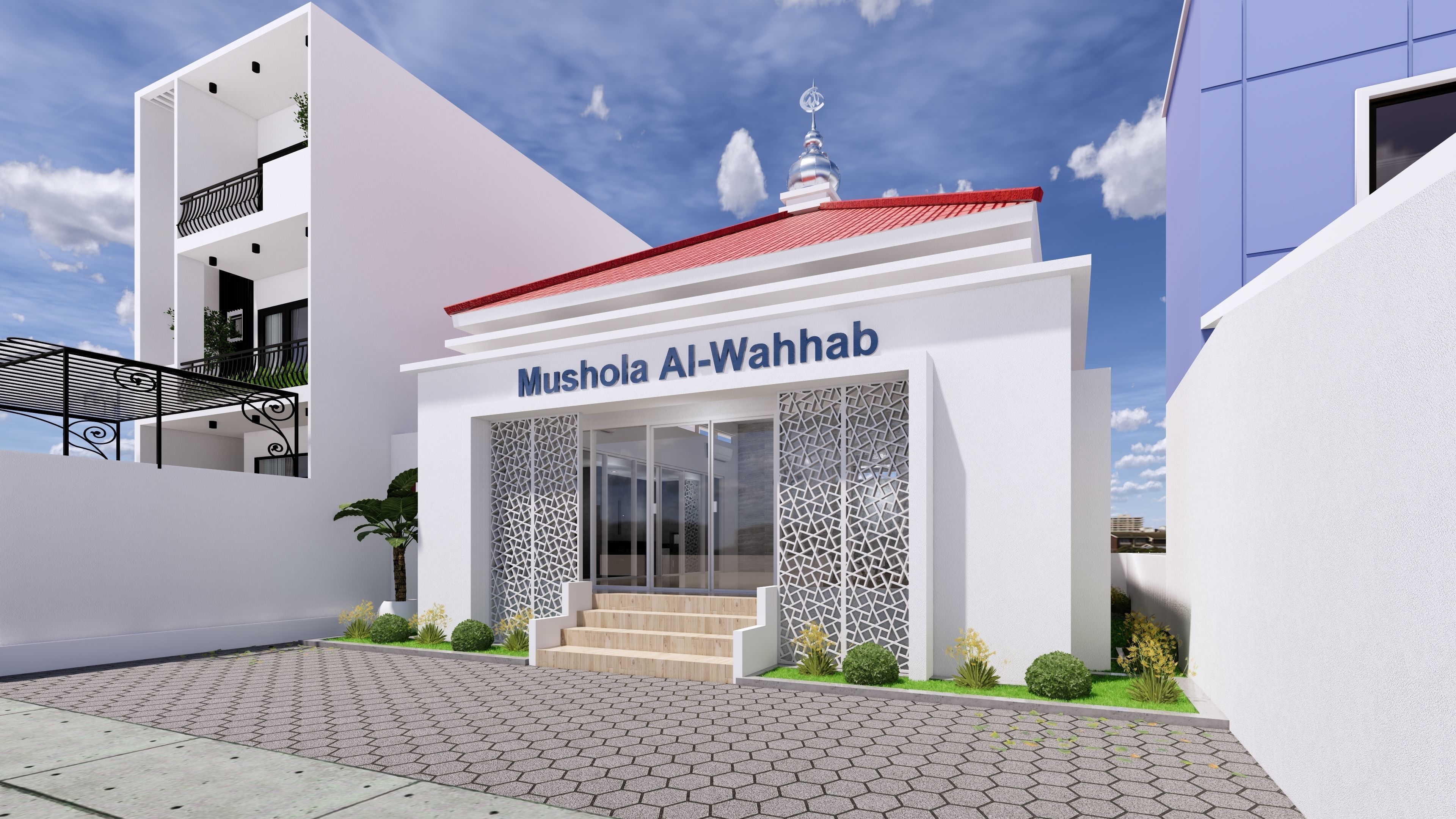 Simple Modern Islamic Prayer Room Mosque Mushola 3D model | CGTrader