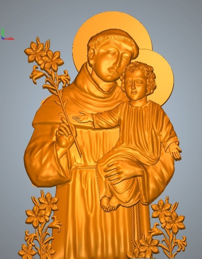 Saint Anthony of Padua 3D 3D model 3D printable | CGTrader