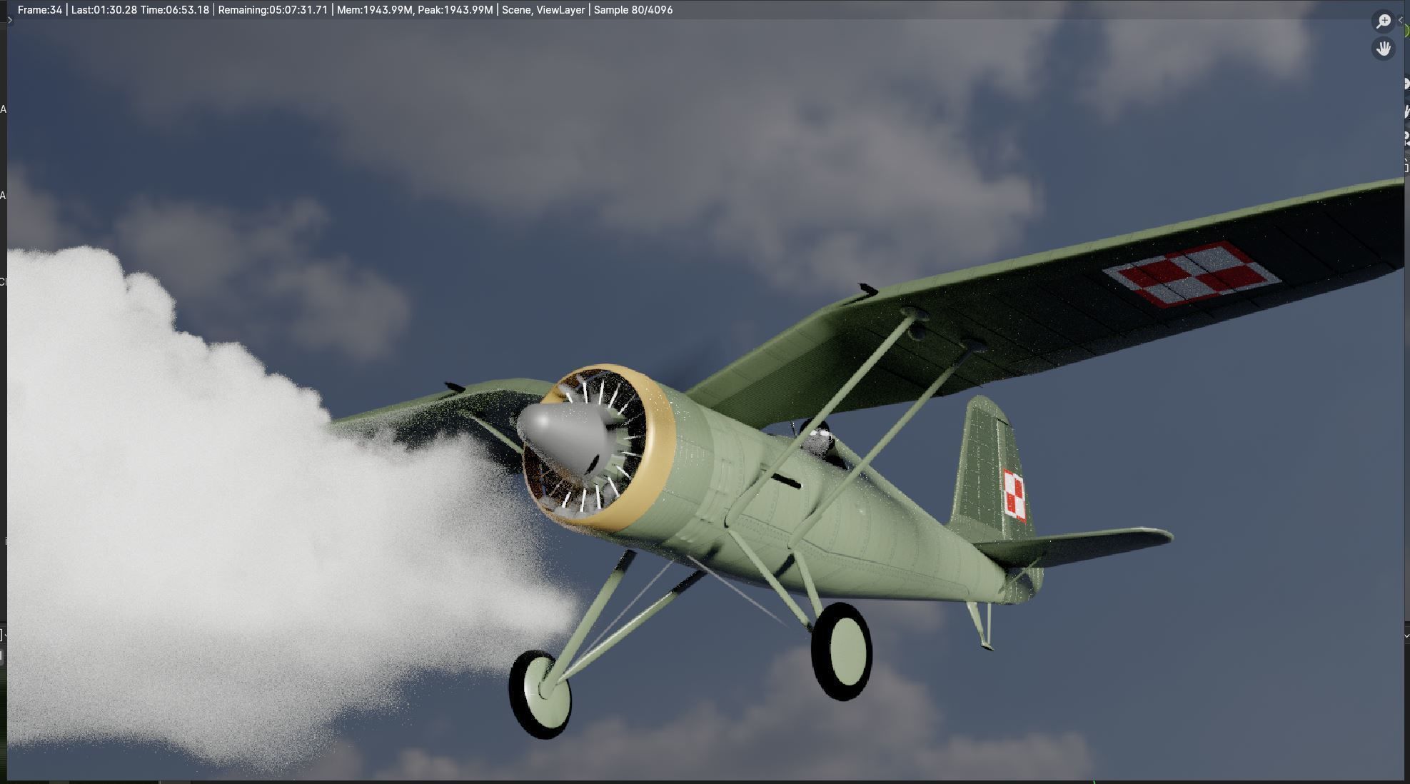 PZL 11 C Polish Gullwing Fighter 3D model | CGTrader