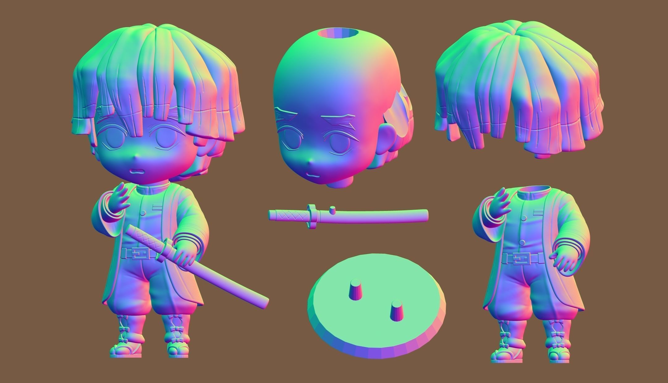 Zenitsu Kimetsu no Yaiba 3D model 3D printable | CGTrader