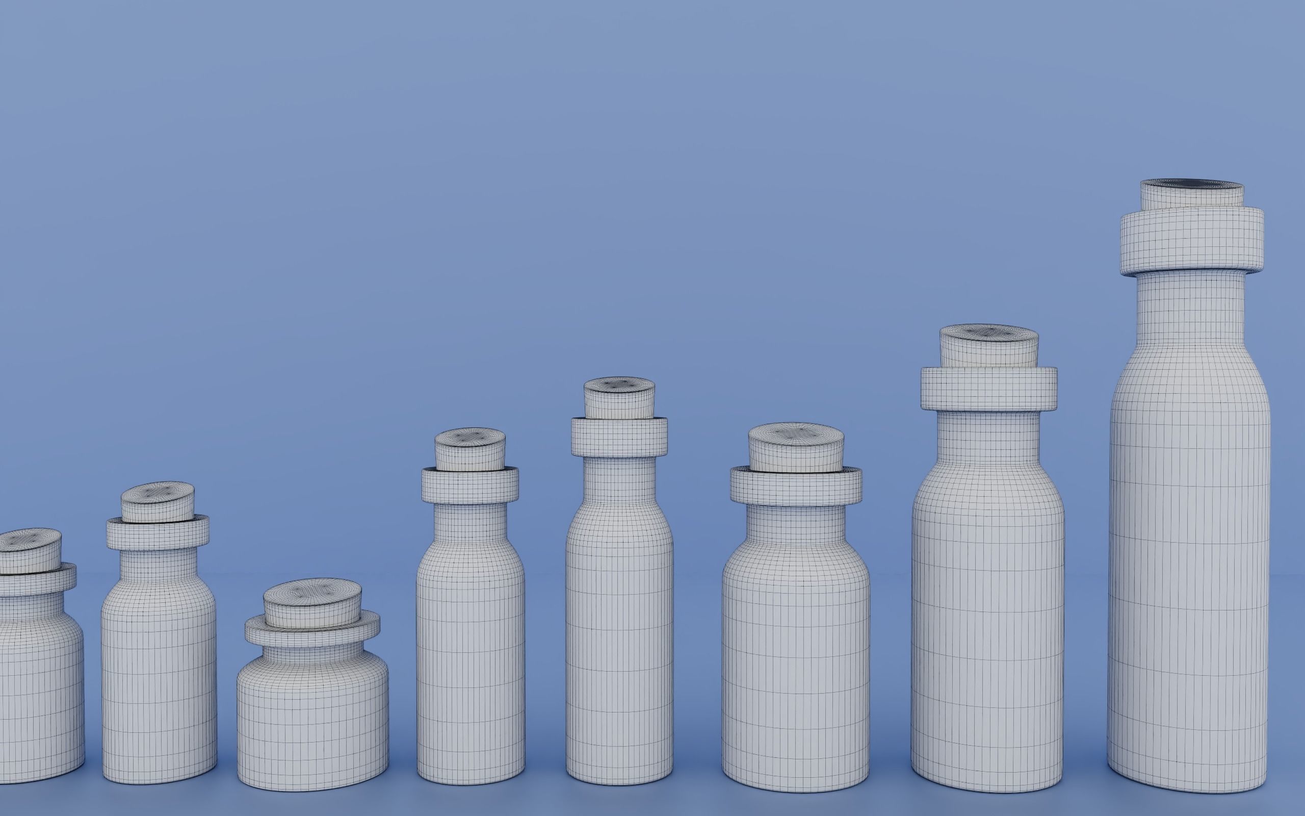 3D model Mini Bottles VR / AR / low-poly | CGTrader