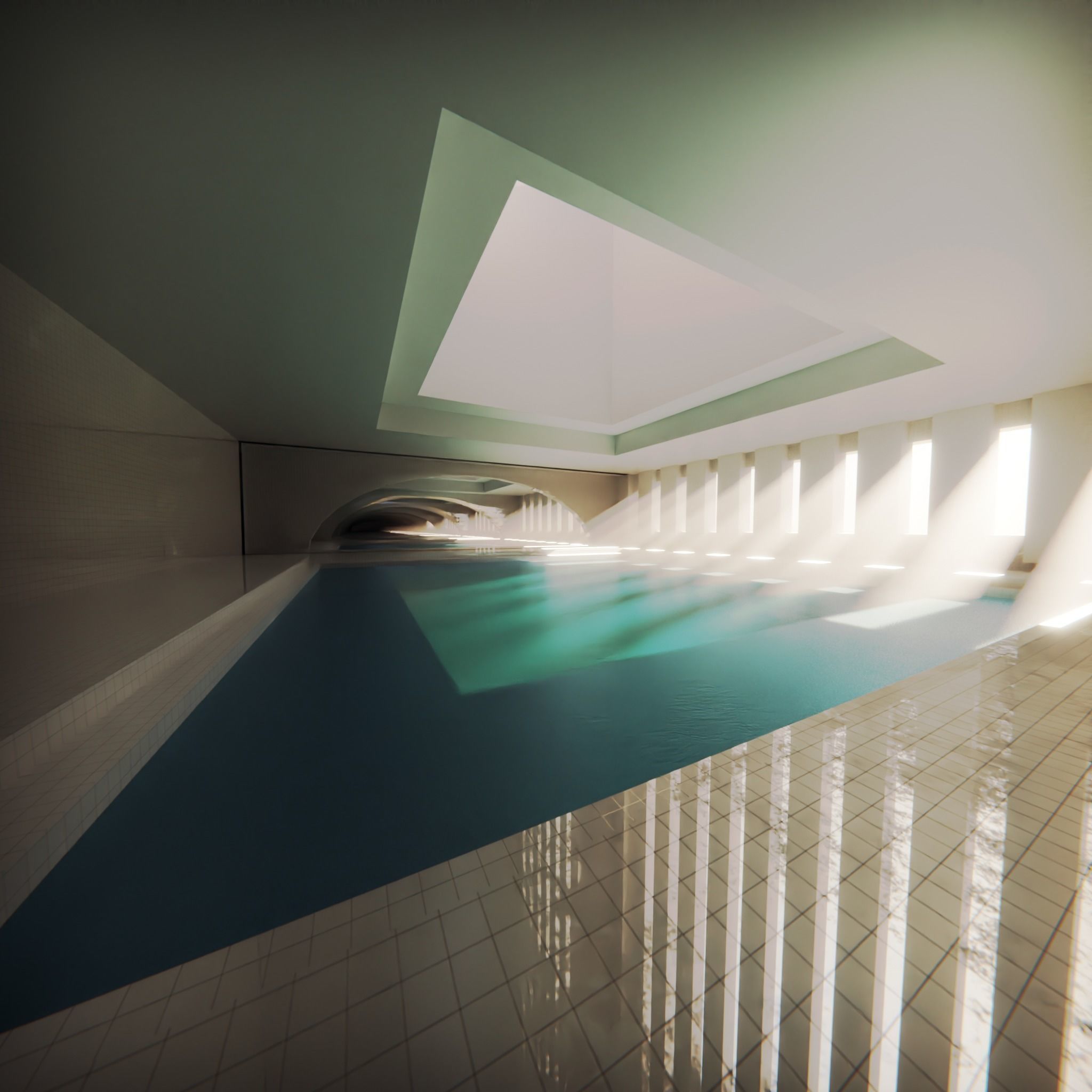 Aesthetic pool 3D model | CGTrader