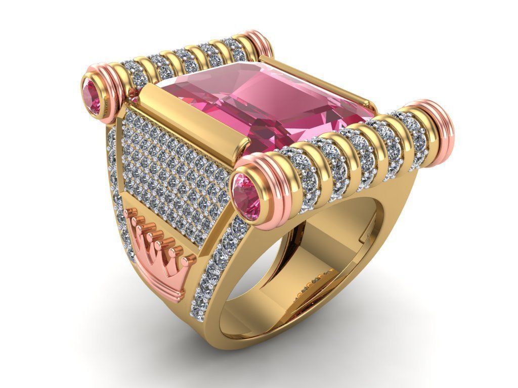 The Kings Ring - Men Ring 3D model 3D printable | CGTrader