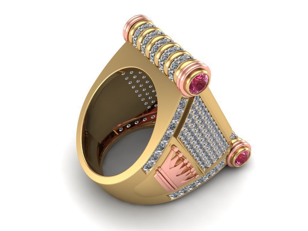 The Kings Ring - Men Ring 3D model 3D printable | CGTrader
