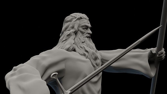 Gandalf 3D model 3D printable | CGTrader