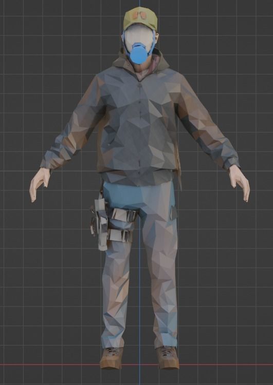 3D model Low Poly character standing VR / AR / low-poly | CGTrader