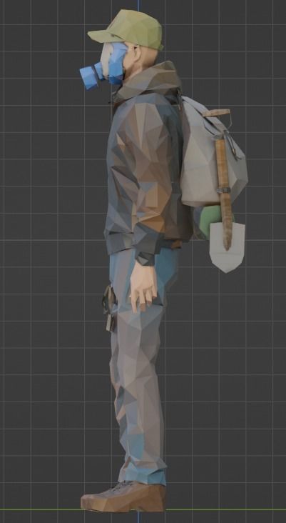 3D model Low Poly character standing VR / AR / low-poly | CGTrader