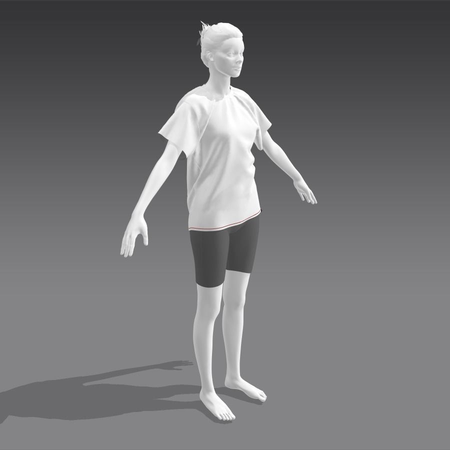 Outfit for women 3D model animated | CGTrader