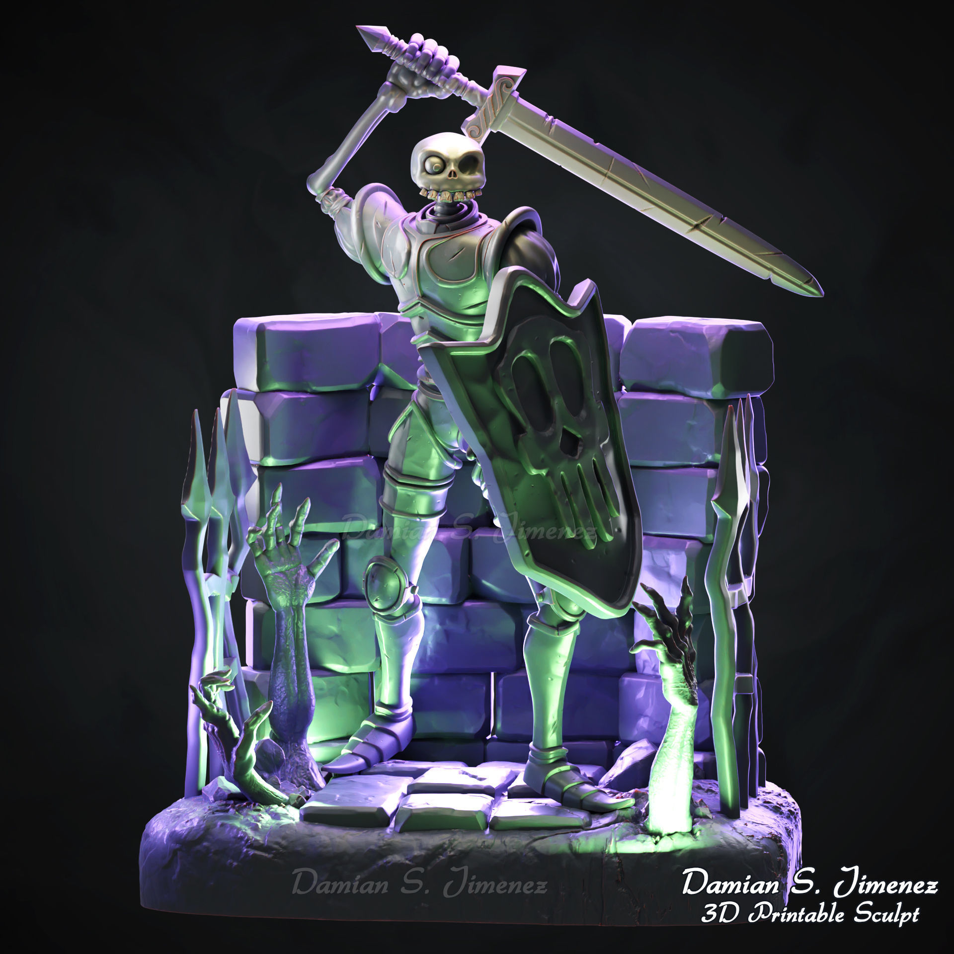 Medievi Sir Daniel Fortesque 3D Print 3D model 3D printable | CGTrader